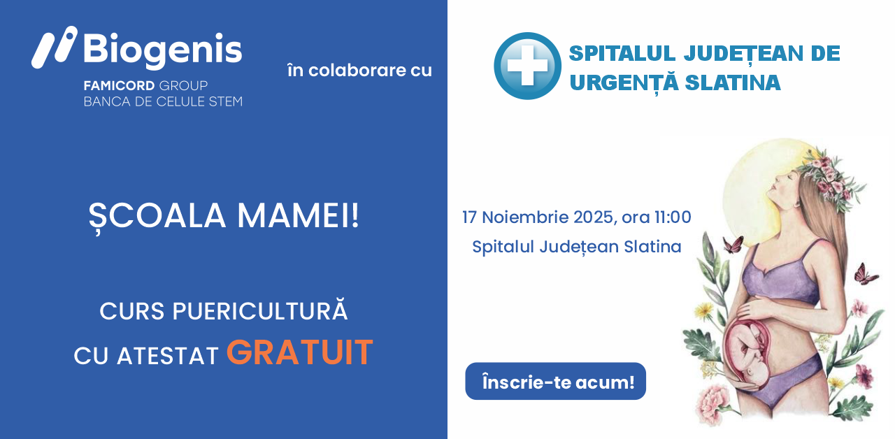 Biogenis invită graviduțele la Cursul de puericultură "Școala Mamei ...
